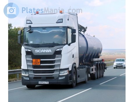 м494ак763, Scania S-series (Samara Oblast) License plate Russia