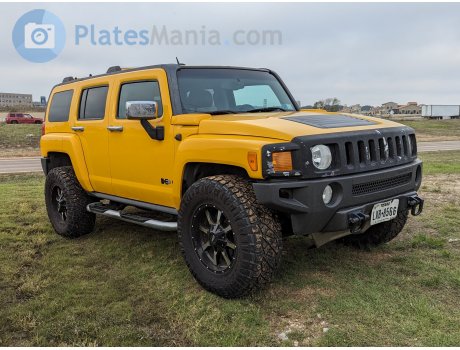 LXB-8566, HUMMER H3 (Texas) License plate of the USA