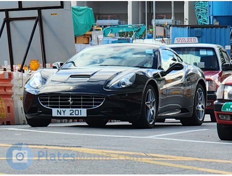 NY 201, Ferrari California , License plate of Hong Kong