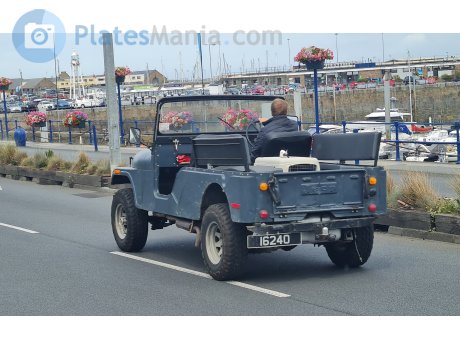 16240, Jeep CJ-series , License plate of Guernsey
