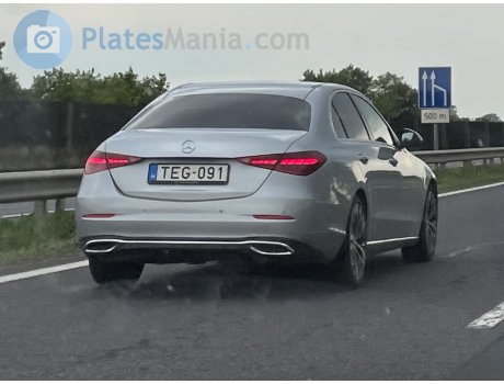 TEG-091, Mercedes-Benz C-Klasse , license plates of Hungary