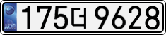175더 9628, Hyundai Casper , License plate of South Korea