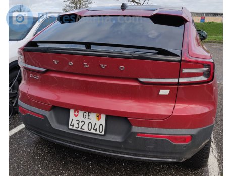 GE 432040, Volvo C40 (Geneva) License plate of Switzerland