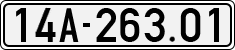 14A-263.01, Toyota Fortuner (Quảng Ninh Province) License plate of Vietnam