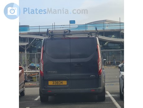 33834, Ford Transit Custom , License plate of Guernsey