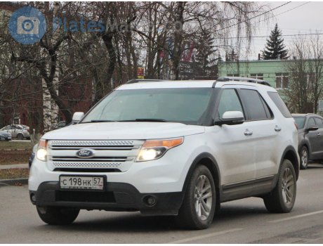 с198нк57, Ford Explorer (Oryol Oblast) License plate Russia