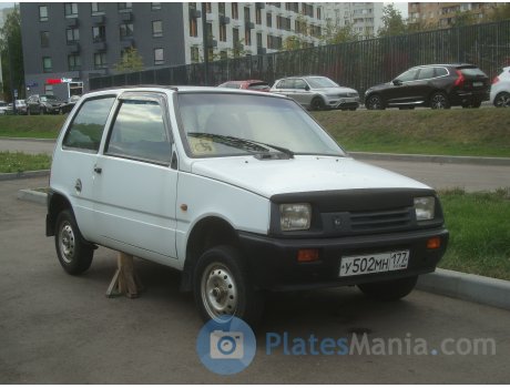 у502мн177, Lada (VAZ) 1111 Ока (Moscow City) License plate Russia