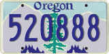 520888, Ram Pickup (Oregon) License plate of the USA