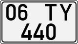 06 TY 440, Chevrolet Bel Air (Ankara) License plate of Turkey