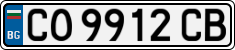 CO 9912 CB, Peugeot 306 (Sofia Oblast) License plate of Bulgaria