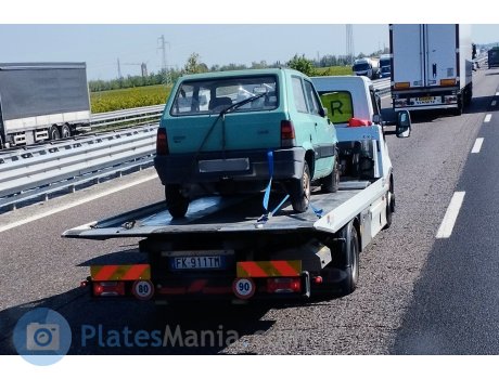 FK 911 TM, Iveco Daily (Turin) License plate of Italy
