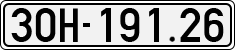 30H-191.26, Volkswagen Tiguan (Hanoi Municipality) License plate of Vietnam