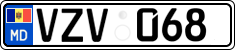 VZV 068, Dacia Sandero , License plate of Moldova