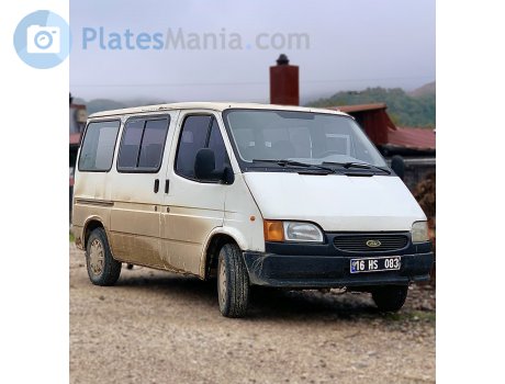 16 HS 083, Ford Transit (Bursa) License plate of Turkey