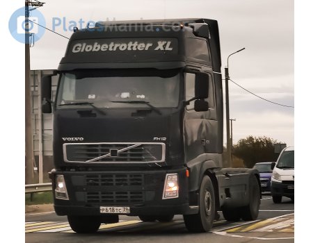 р618тс39, Volvo FH (Kaliningrad Oblast) License plate Russia