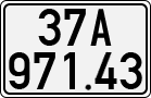 37A-971.43, Toyota Rush (Nghệ An Province) License plate of Vietnam