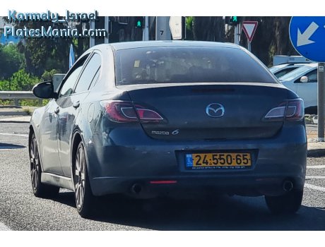 24-550-65, Mazda 6 , License plate of Israel
