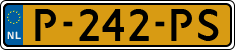P-242-PS, DS 4 , License plate of the Netherlands