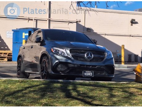 HOOVES, Mercedes-Benz GLE-Klasse (Colorado) License plate of the USA