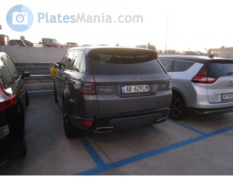 AB 629 LM, Land Rover Range Rover Sport , License plate of Albania