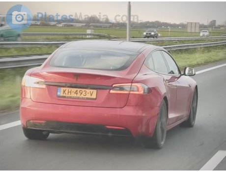 KH-493-V, Tesla Model S , License plate of the Netherlands