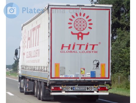 14 FM 916, Tirsan (Bolu) License plate of Turkey