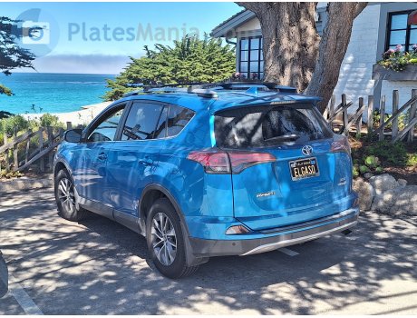 ELGASO, Toyota RAV4 (California) License plate of the USA