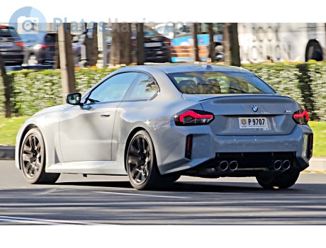 P 9707, BMW M2 , License plate of Andorra