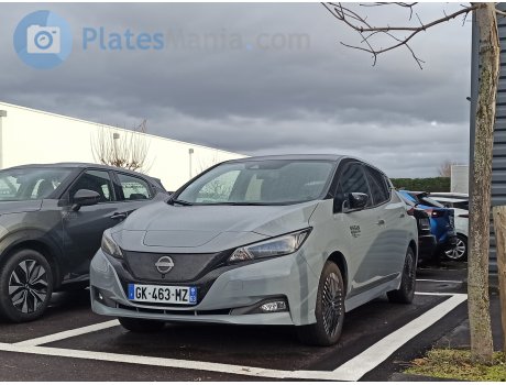 GK-463-MZ, Nissan Leaf (Puy-de-Dôme) French license plate