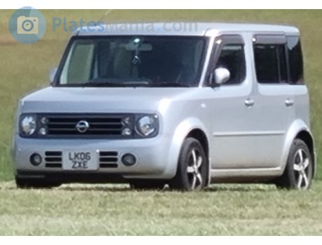 LK06 ZXE, Nissan Cube (Borehamwood (Stanmore)) License plate of the ...