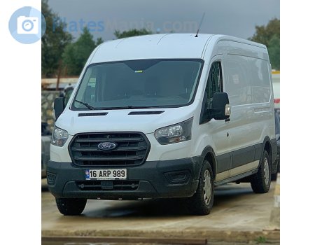16 ARP 989, Ford Transit (Bursa) License plate of Turkey