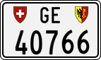 GE 40766, BMW 3 Series (Geneva) License plate of Switzerland