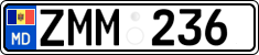 ZMM 236, Dacia Duster , License plate of Moldova