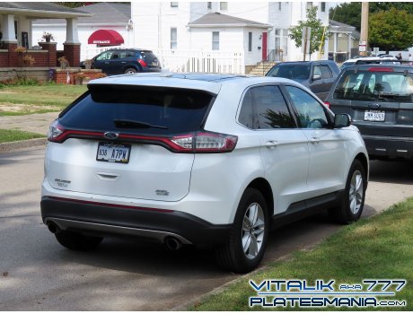 036 A7PW, Ford Edge (Ohio) License plate of the USA