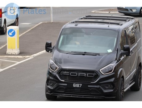 6187, Ford Transit Custom , License plate of Guernsey