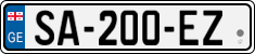 SA-200-EZ, Scania R-Series , License plate of Georgia