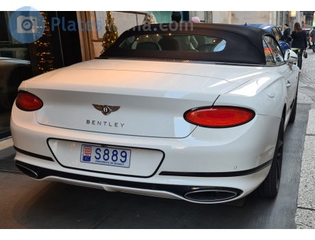 S889, Bentley Continental , License plate of Monaco