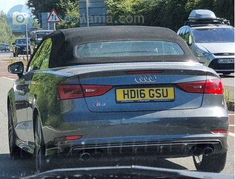 HD16 GSU, Audi S3 (Bournemouth) License plate of the United Kingdom