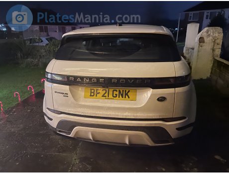 BF21 GNK, Land Rover Range Rover Evoque (Birmingham) License plate of ...