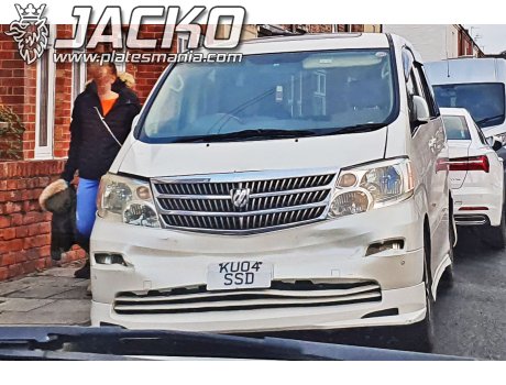 KU04 SSD, Toyota Alphard (Northampton) License plate of the United Kingdom