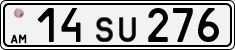 14 SU 276, Volvo S40 , License plate of Armenia