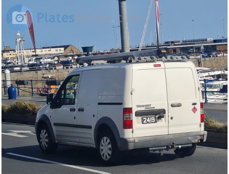 2419, Ford Transit Connect , License plate of Guernsey