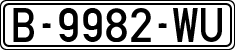 B 9982 WU, Opel Corsa (Barcelona) License plates of Spain