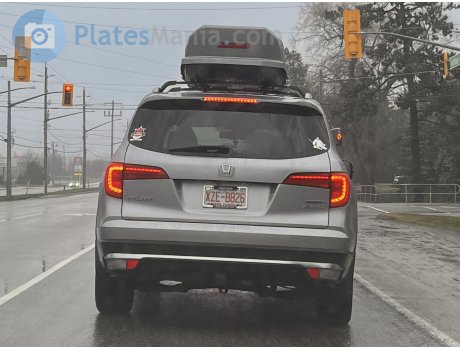 XZE-8826, Honda Pilot (North Carolina) License plate of the USA