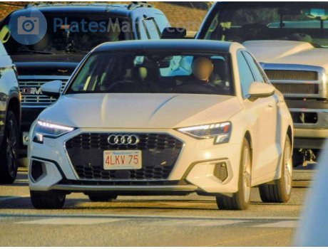 4LKV 75, Audi A3 (Massachusetts) License plate of the USA