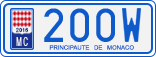 200W, Mercedes-Benz SLR McLaren , License plate of Monaco