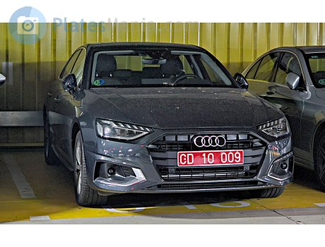 CD 10 009, Audi A4 (Brazil) License plates of Spain