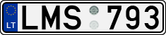 LMS 793, Volvo FH , License plate of Lithuania
