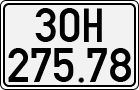 30H-275.78, Toyota Vios (Hanoi Municipality) License plate of Vietnam