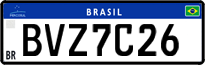 BVZ7C26, Ford Del Rey (São Paulo) License plate of Brazil